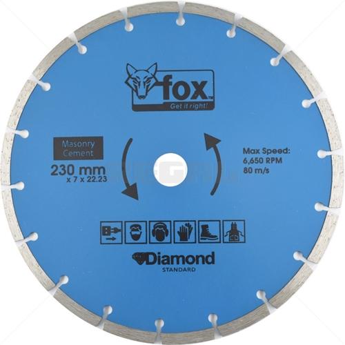 FOX 230X7X22.23MM MASONRY (CEMENT) DIAMOND DISC | Discs & Bits | DIY ...
