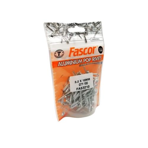 FASCOR 100PCS BLIND ALUMINIUM POP RIVETS - 3.2X10MM | RIVETS | DIY ...