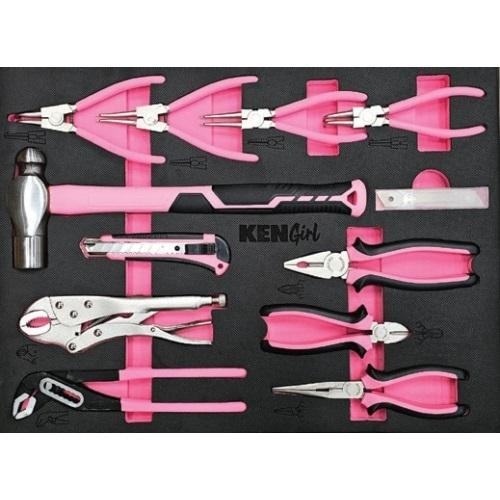 KENGIRL 155 PIECE 6-DRAWER ROLLER TOOL CABINET - BLAK & PINK | On ...