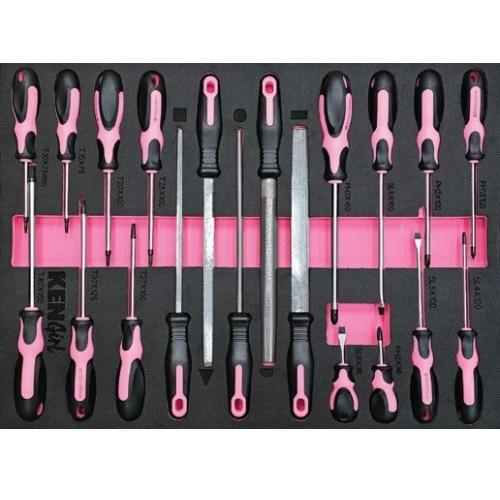 KENGIRL 155 PIECE 6-DRAWER ROLLER TOOL CABINET - BLAK & PINK | On ...